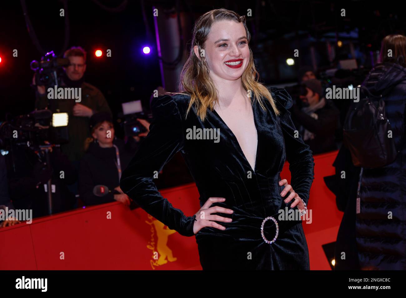 Luna Wedler poses for photographers at the premiere for the film ...