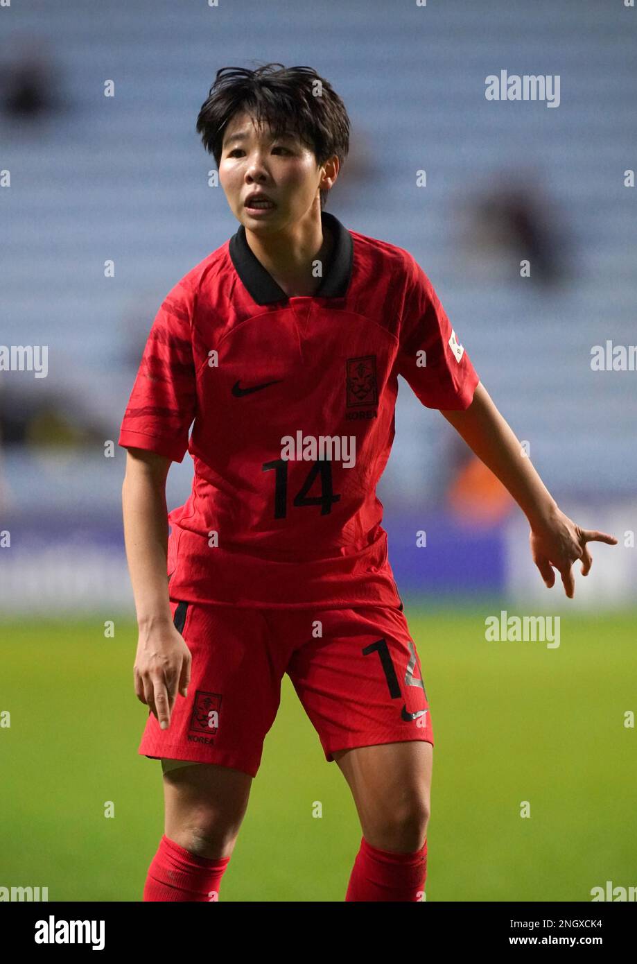 Korea Republic's Jang Chang during the Arnold Clark Cup match at the ...