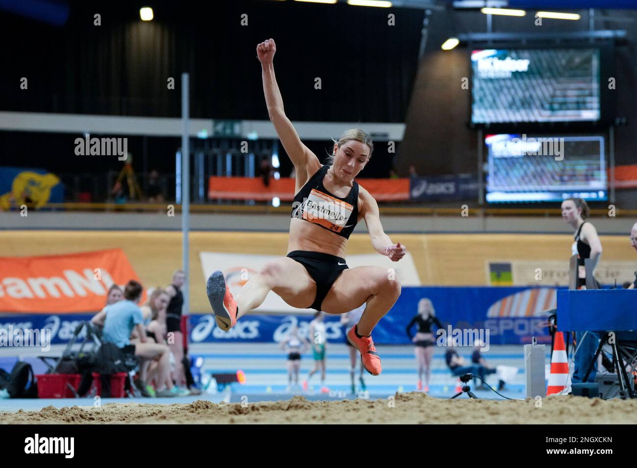 APELDOORN, NETHERLANDS - FEBRUARY 19: Eva Bastmeijer competing on the ...