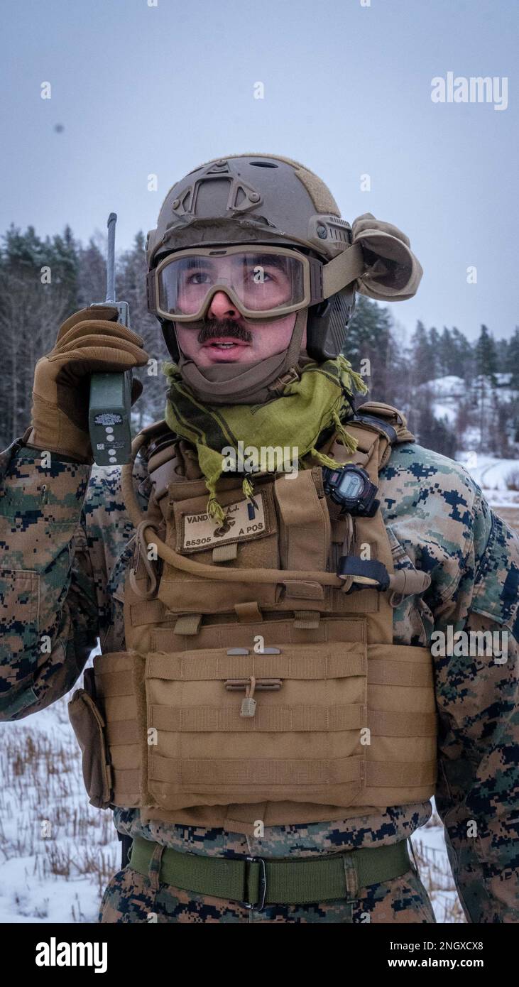 U.S. Marine Corps 1st Lt. Anthony Vandiver, logistics officer, with ...