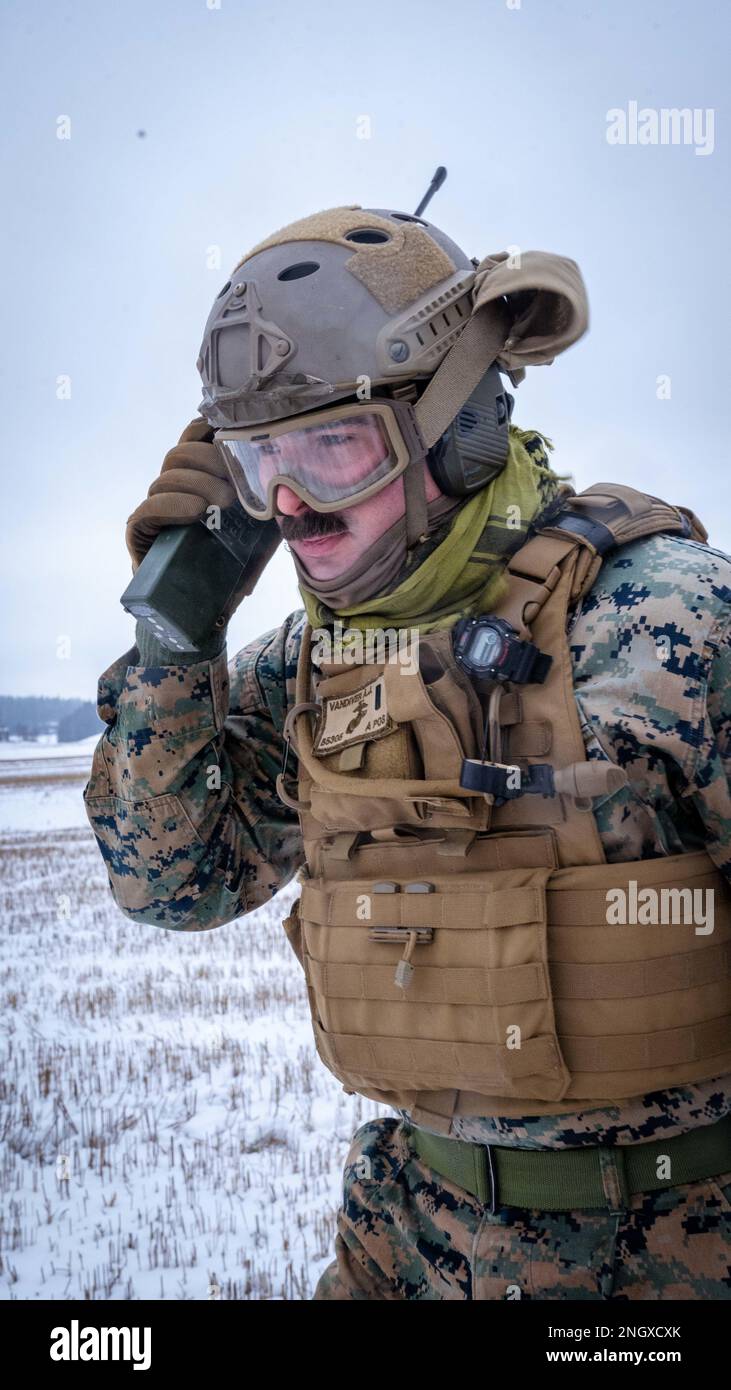 U.S. Marine Corps 1st Lt. Anthony Vandiver, logistics officer, with ...