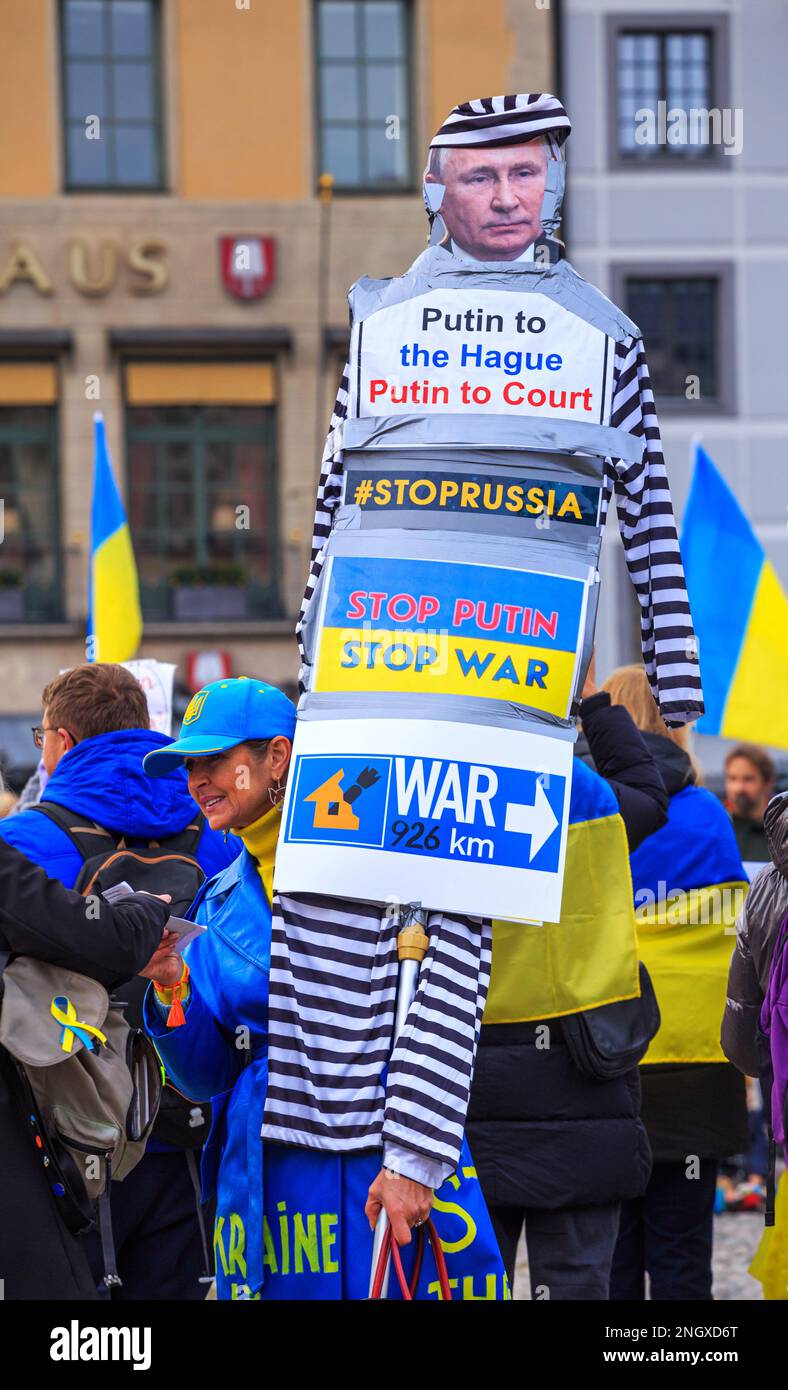 Anti-war protest demonstration in support of Ukraine against the ...