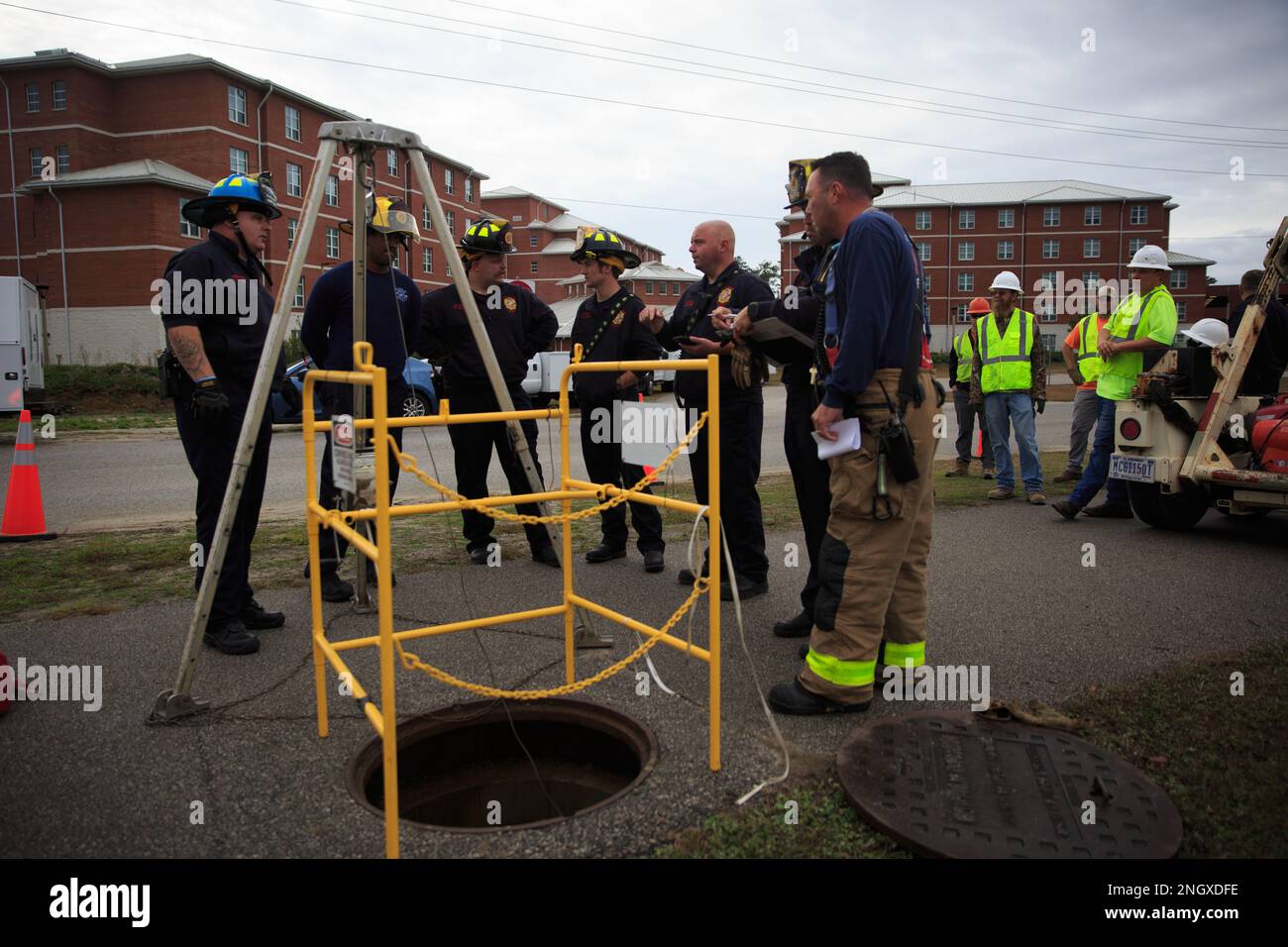 Firefighters with Marine Corps Base (MCB) Camp Lejeune Fire and ...
