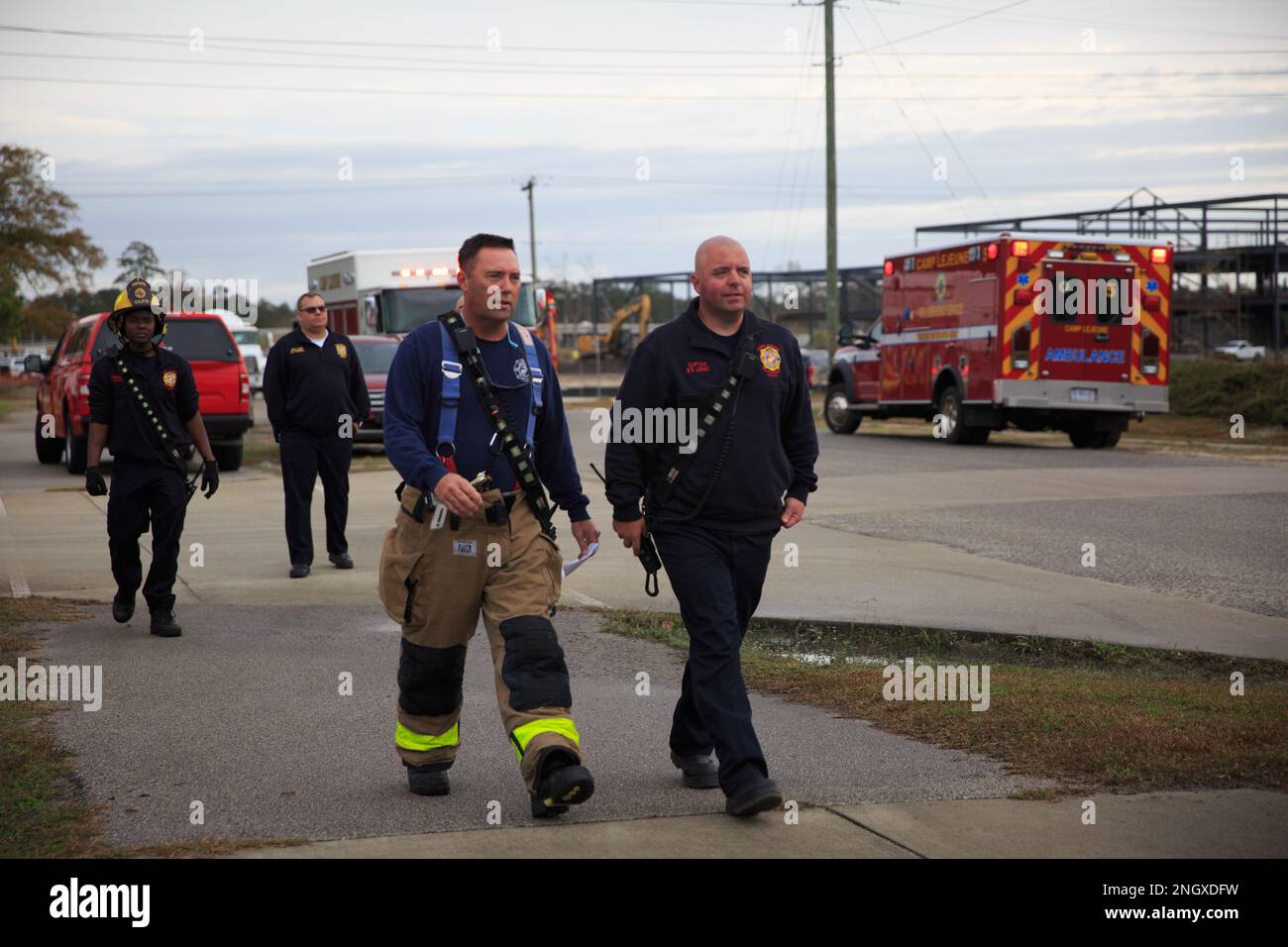 Firefighters with Marine Corps Base (MCB) Camp Lejeune Fire and ...