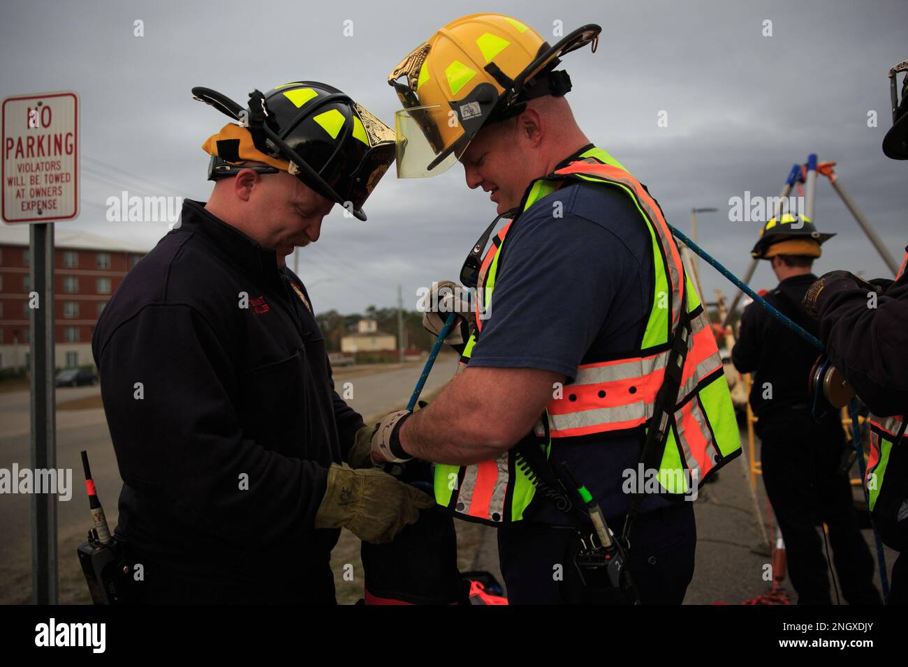 Firefighters with Marine Corps Base (MCB) Camp Lejeune Fire and ...