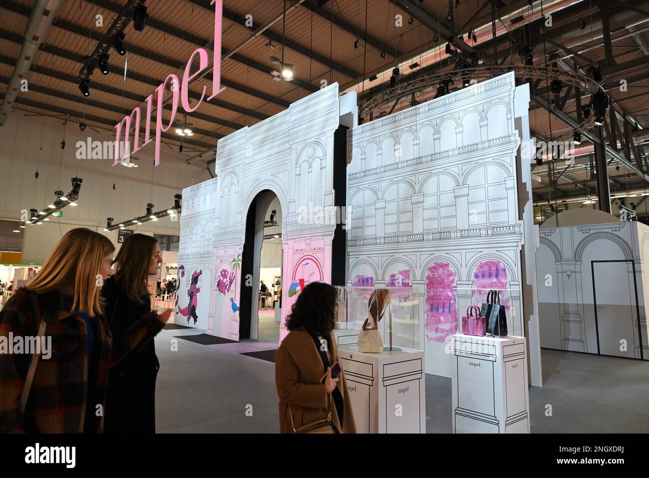 Milan, Italy. 19th Feb, 2023. Milan, Italy MICAM 2023 Fiera Milano Rho ...