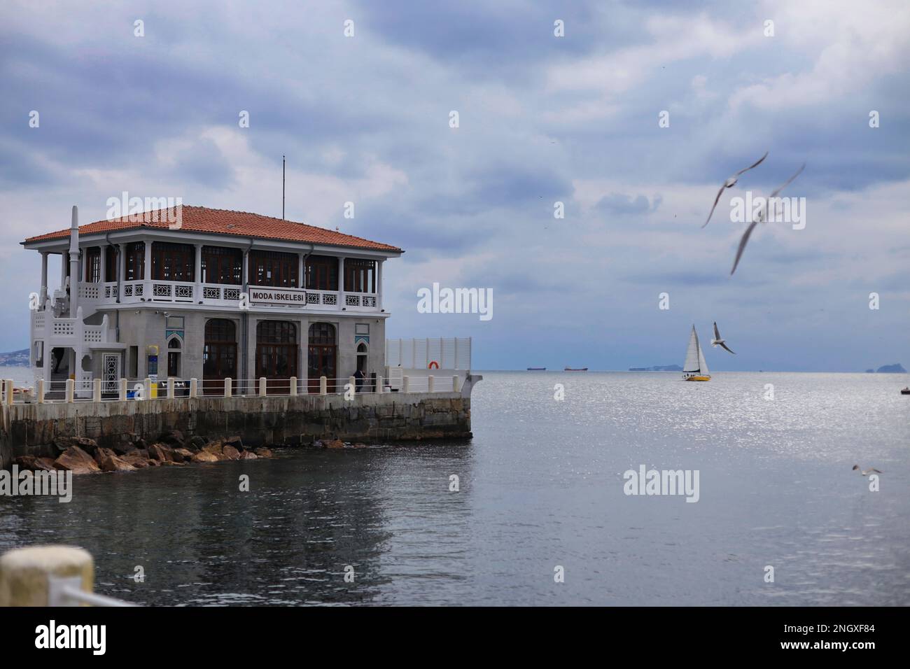 Moda Pier, Moda is a quarter in Kadıkoy district of Istanbul, Turkey ...