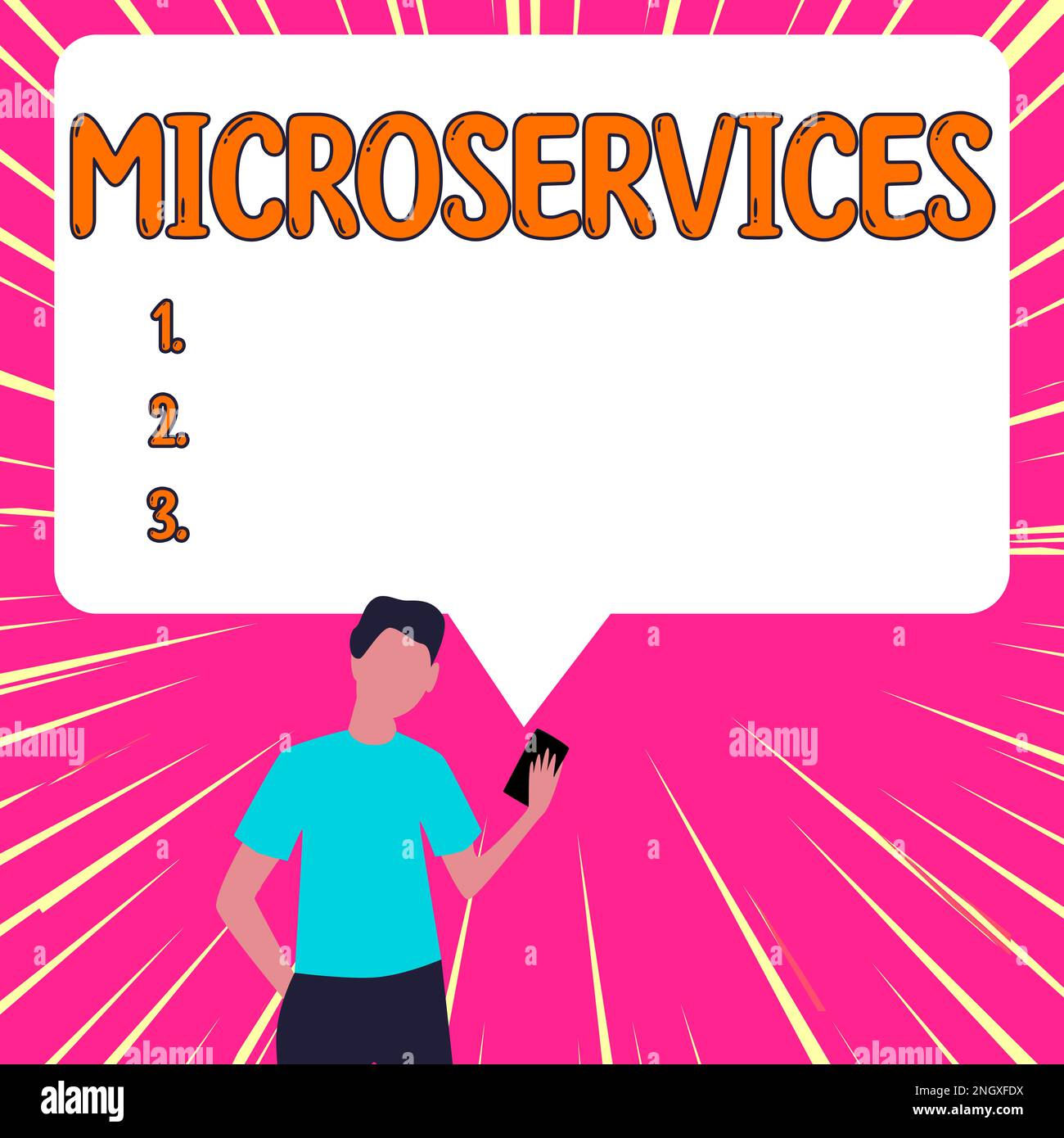 Text sign showing Microservices. Word for Software development ...