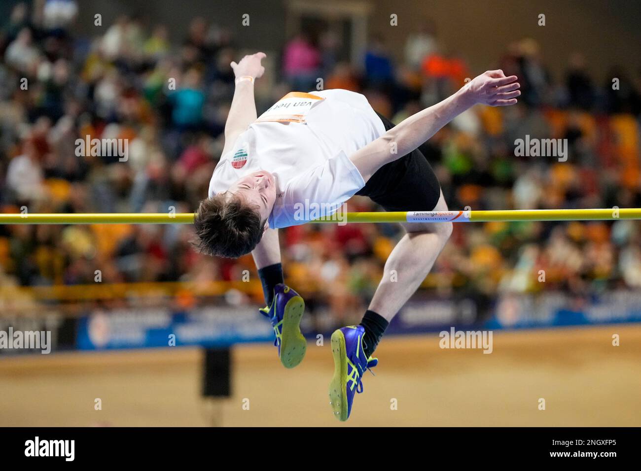 Jeroen van het hof competing on the high jump men hi-res stock ...