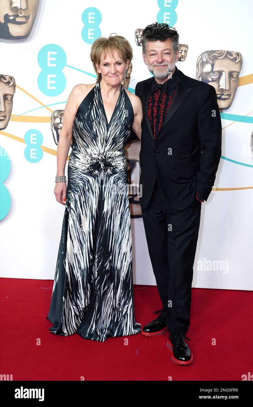Andy Serkis (right) and Lorraine Ashbourne attending the 76th British ...