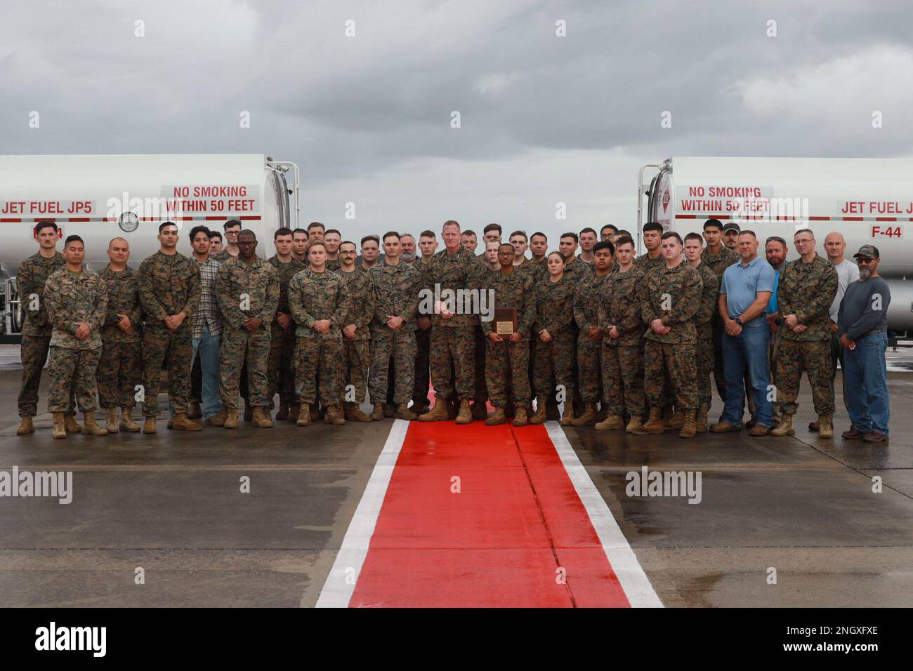 U.S. Marine Corps Lt. Gen. Edward Banta, center, Deputy Commandant of ...