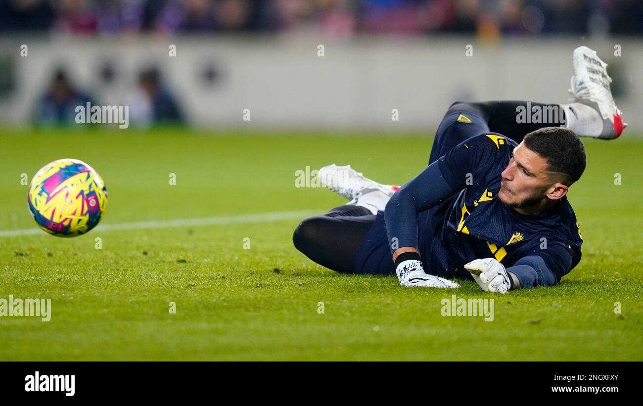 Barcelona, Spain. 19th Feb, 2023. Victor Aznar of Cadiz CF during the ...