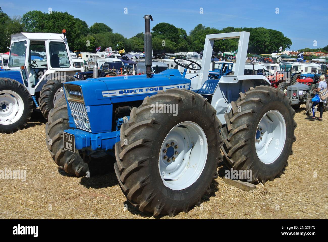 A County Super Four tractor parked up on display at the Torbay Steam ...