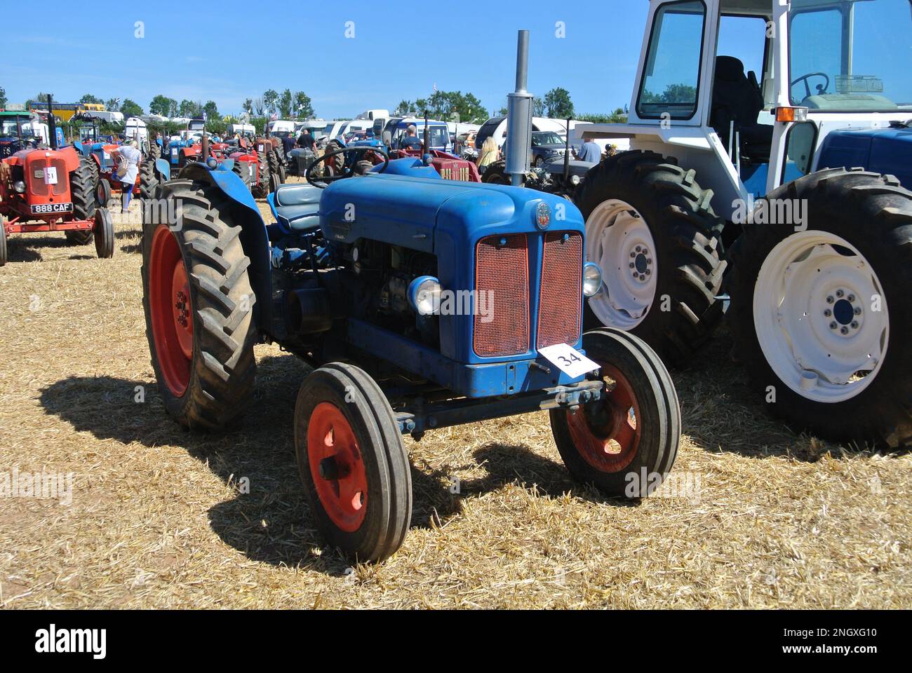A 1953 Fordson Major tractor parked on display at the Torbay Steam Fair ...