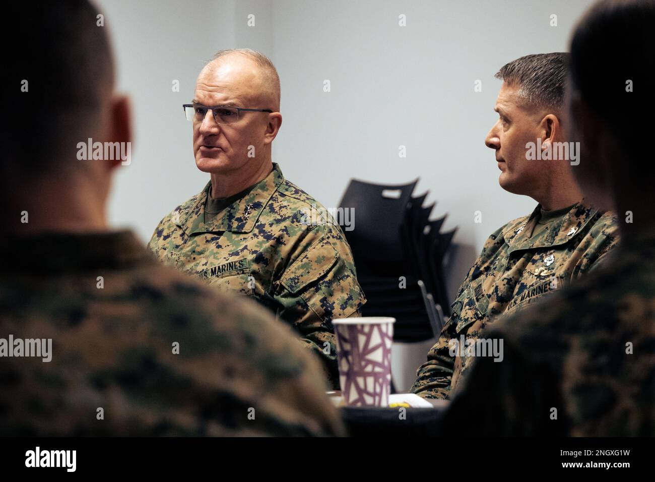 From left, U.S. Marine Corps Lt. Gen. Gregg P. Olson, Director of the ...