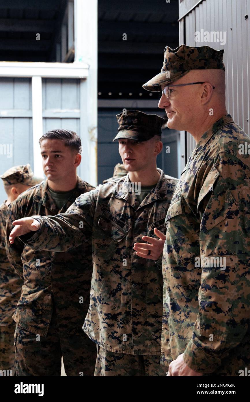 From left, U.S. Marine Corps Jayden Hemingway, chemical biological ...