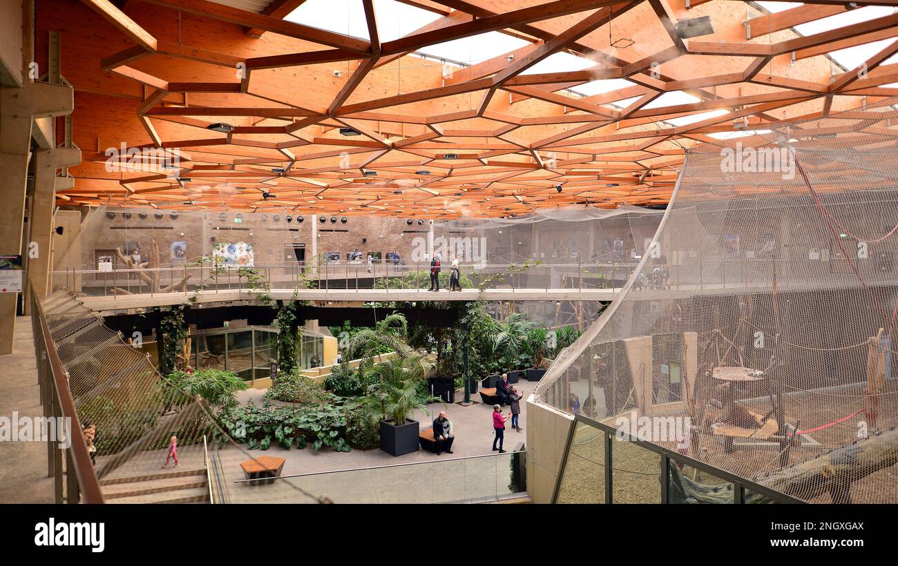 Lodz, Poland. 16 February 2023. Orientarium Zoo Lodz. Modern interior ...
