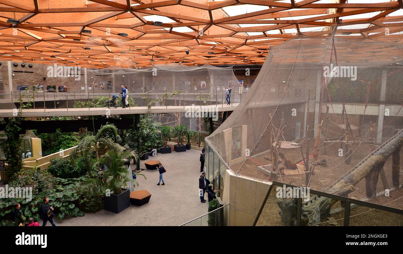Lodz, Poland. 16 February 2023. Orientarium Zoo Lodz. Modern interior ...
