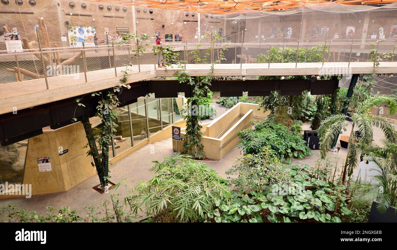 Lodz, Poland. 16 February 2023. Orientarium Zoo Lodz. Modern interior ...