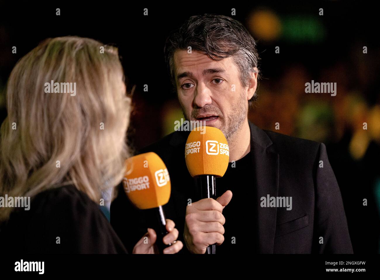 ROTTERDAM - Ziggo Sport presenter Kristie Boogert and John van Lottum ...