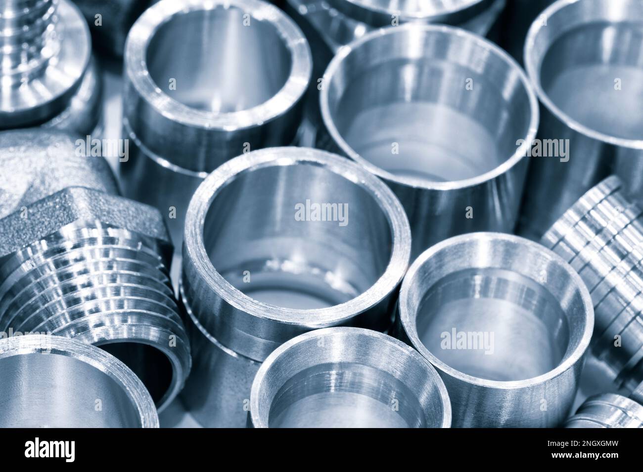 Many types of metal details industrial design background, engineering ...