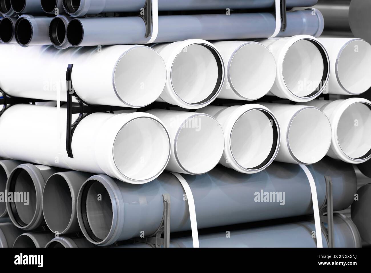 Plastic PVC pipes or water supply and sewerage Stock Photo - Alamy