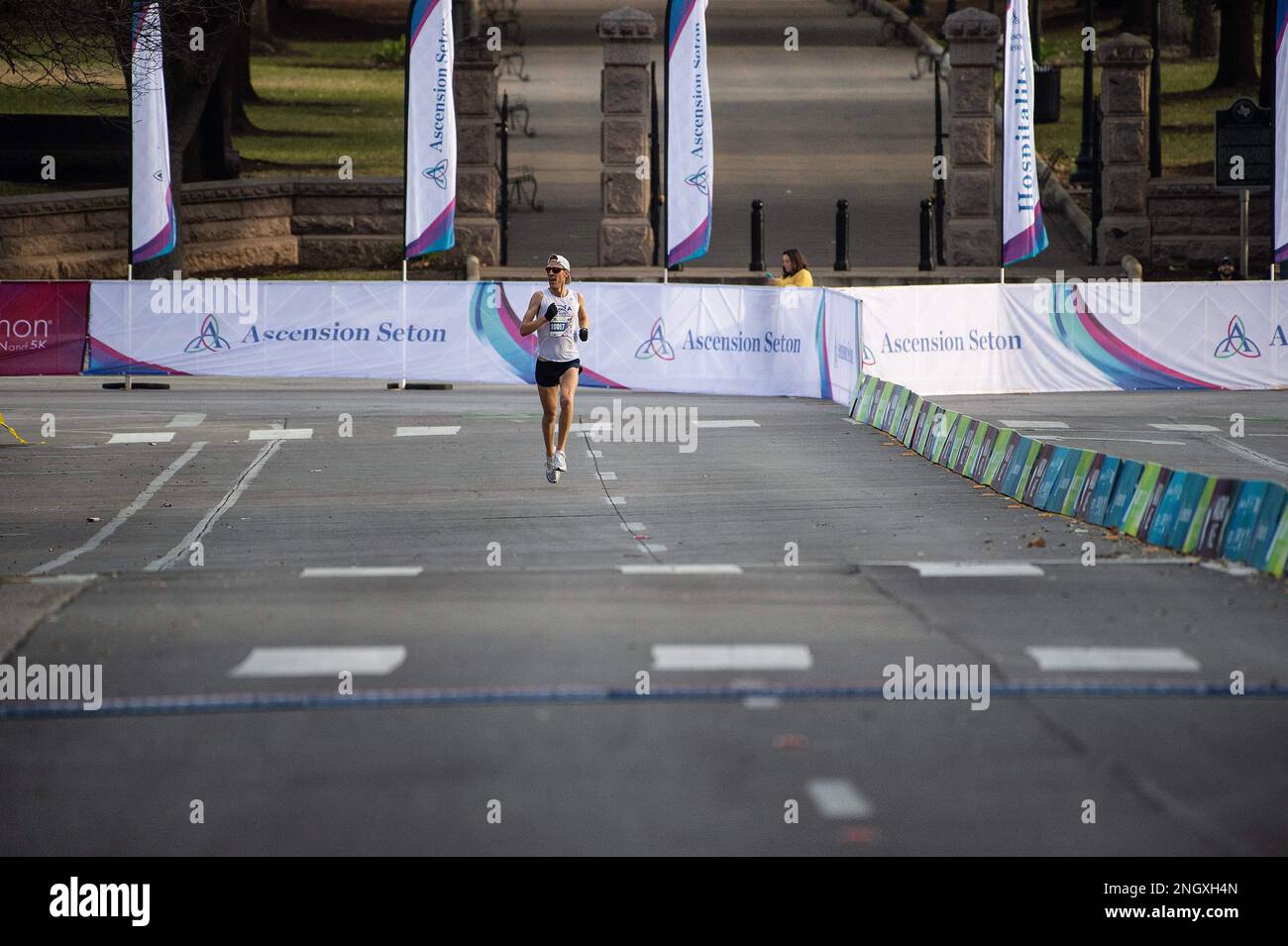 February 19, 2023: Brendan Gregg (10017) crosses the finish line 1:04: ...