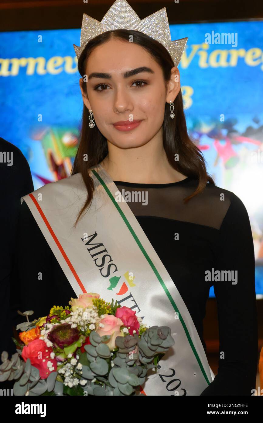 Viareggio, Italy - February 19, 2023: Miss Italy 2022 Lavinia Abate at ...