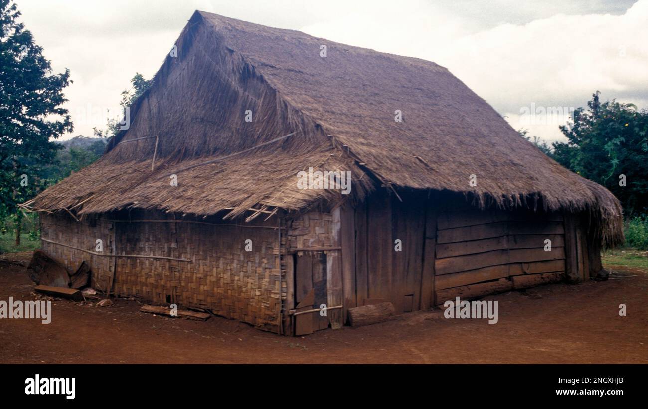 A typical house of the indigenous Mnong (Pnong) tribe. Mondulkiri ...