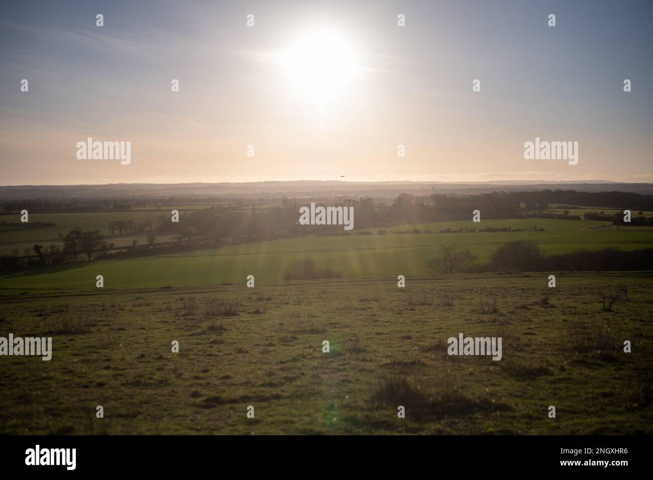 Views at Wittenham Clumps, Oxfordshire ,on February 19th 2023 Stock ...