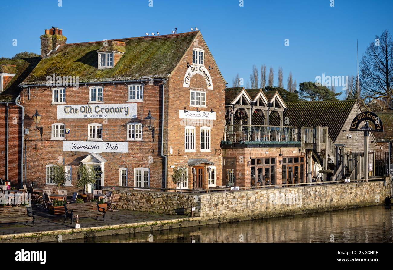 The Old Granary Pub & Restaurant on the Quay in Wareham, Dorset, UK on ...