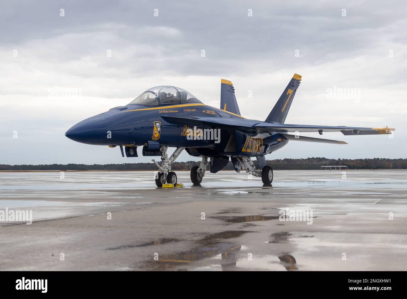 U.S. Navy Lt. Cmdr. Brian Vaught and Lt. Cmdr. Thomas Zimmerman, pilots ...