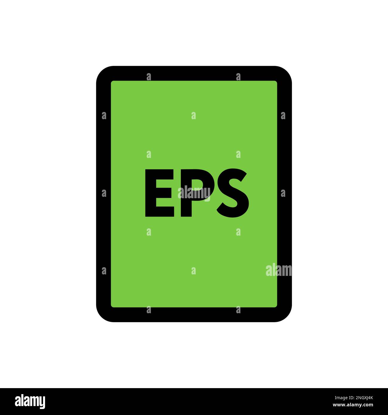 EPS file icon line isolated on white background. Black flat thin icon ...