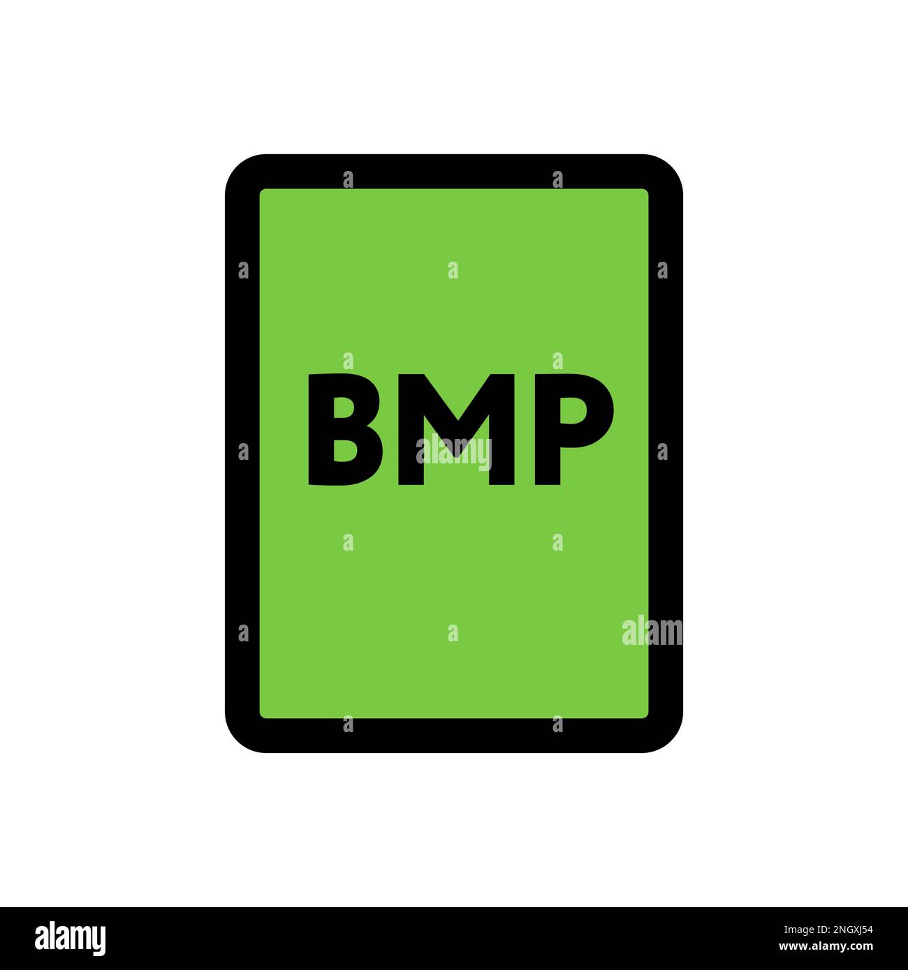 BMP file icon line isolated on white background. Black flat thin icon ...