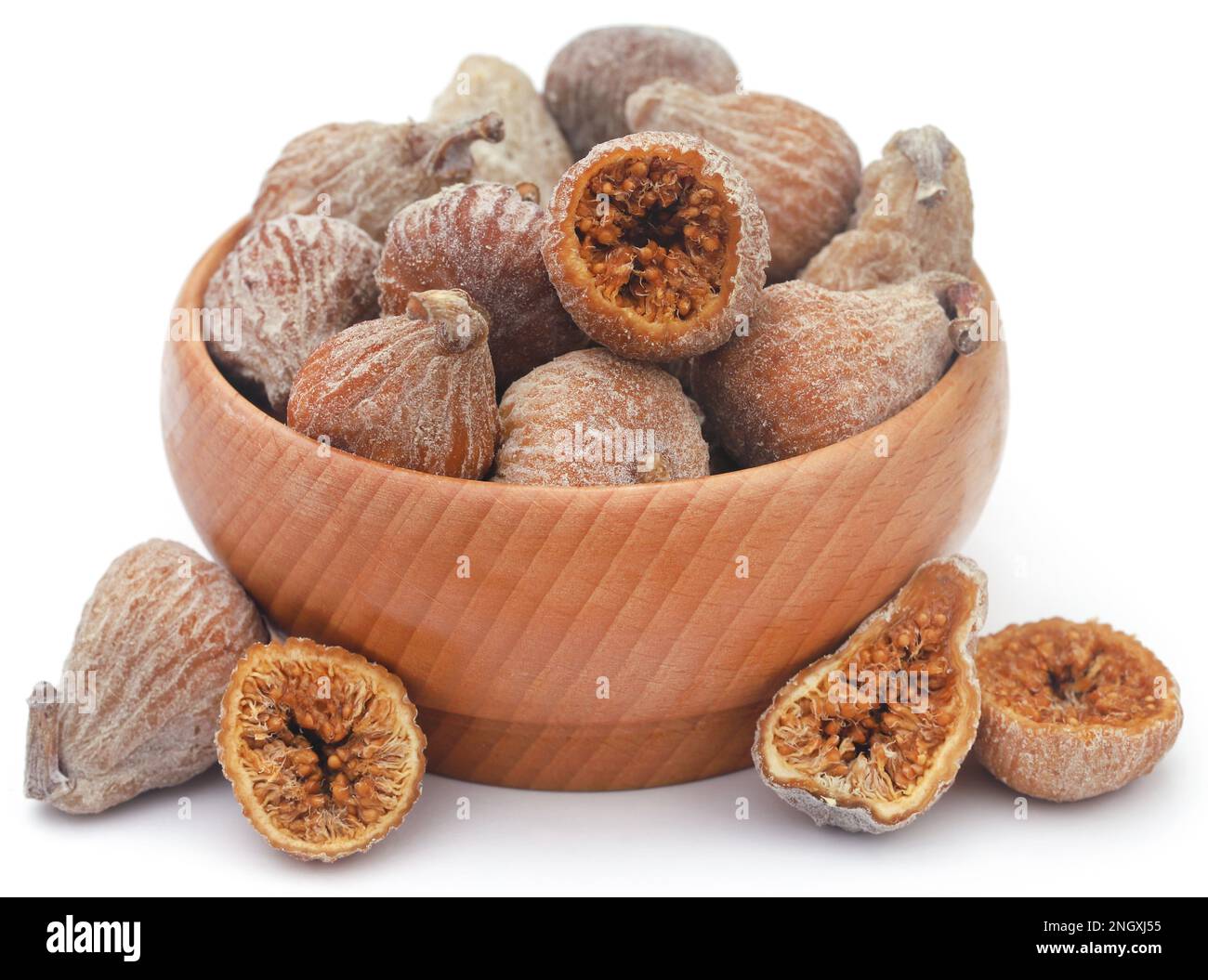 Dried fig fresh and organic over white background Stock Photo - Alamy