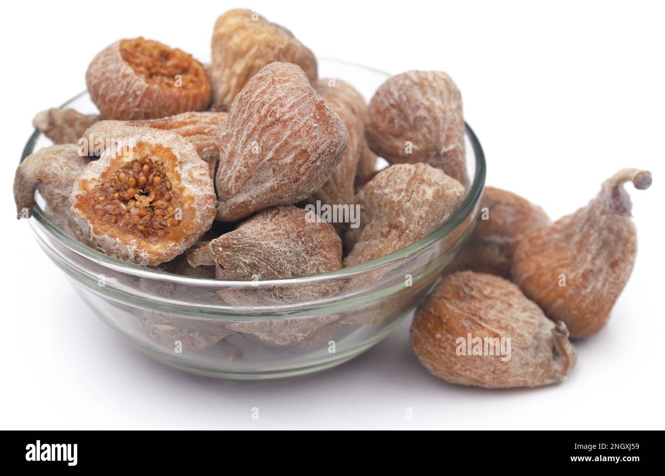 Dried fig fresh and organic over white background Stock Photo - Alamy