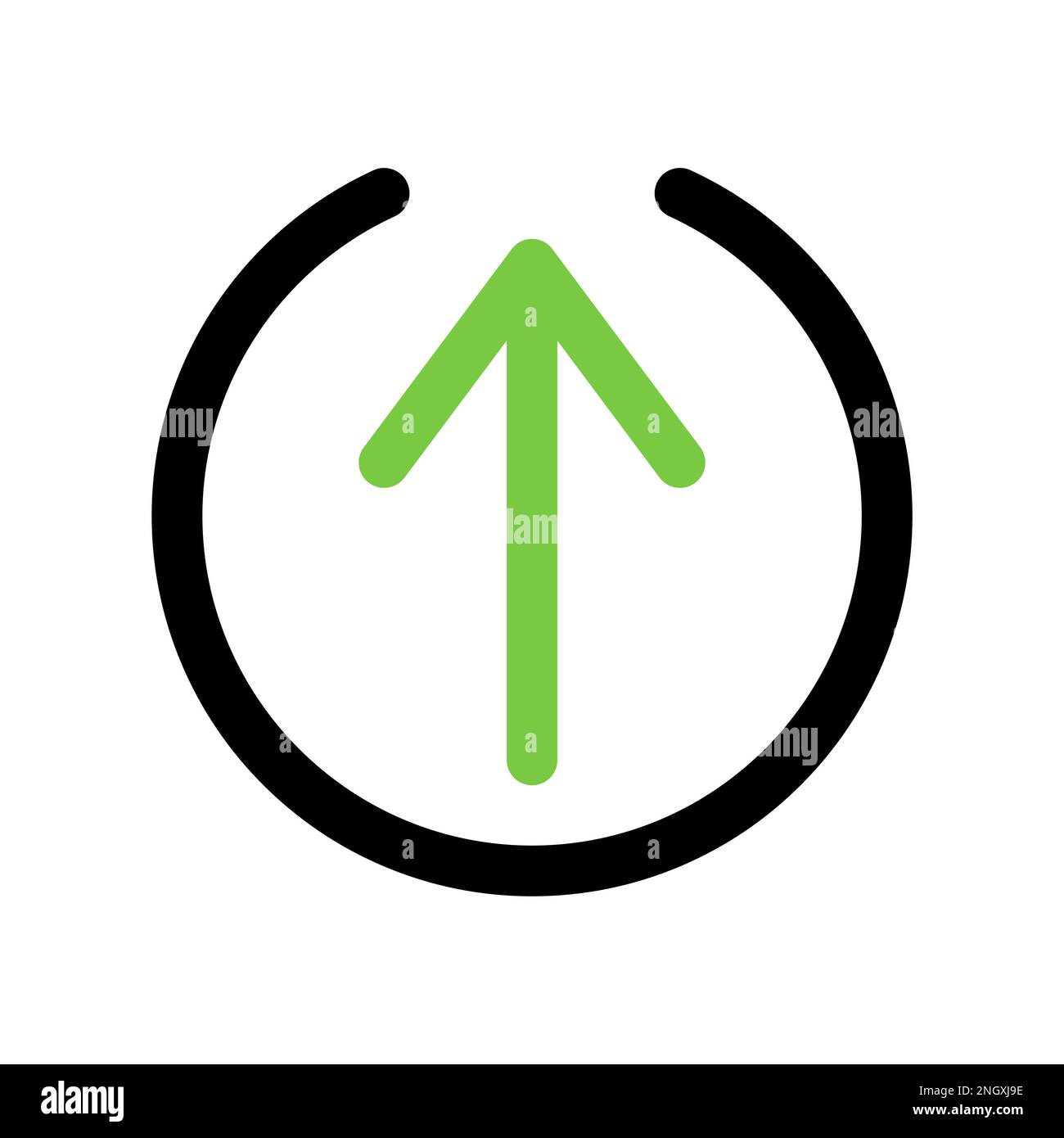 Turn up icon line isolated on white background. Black flat thin icon on ...