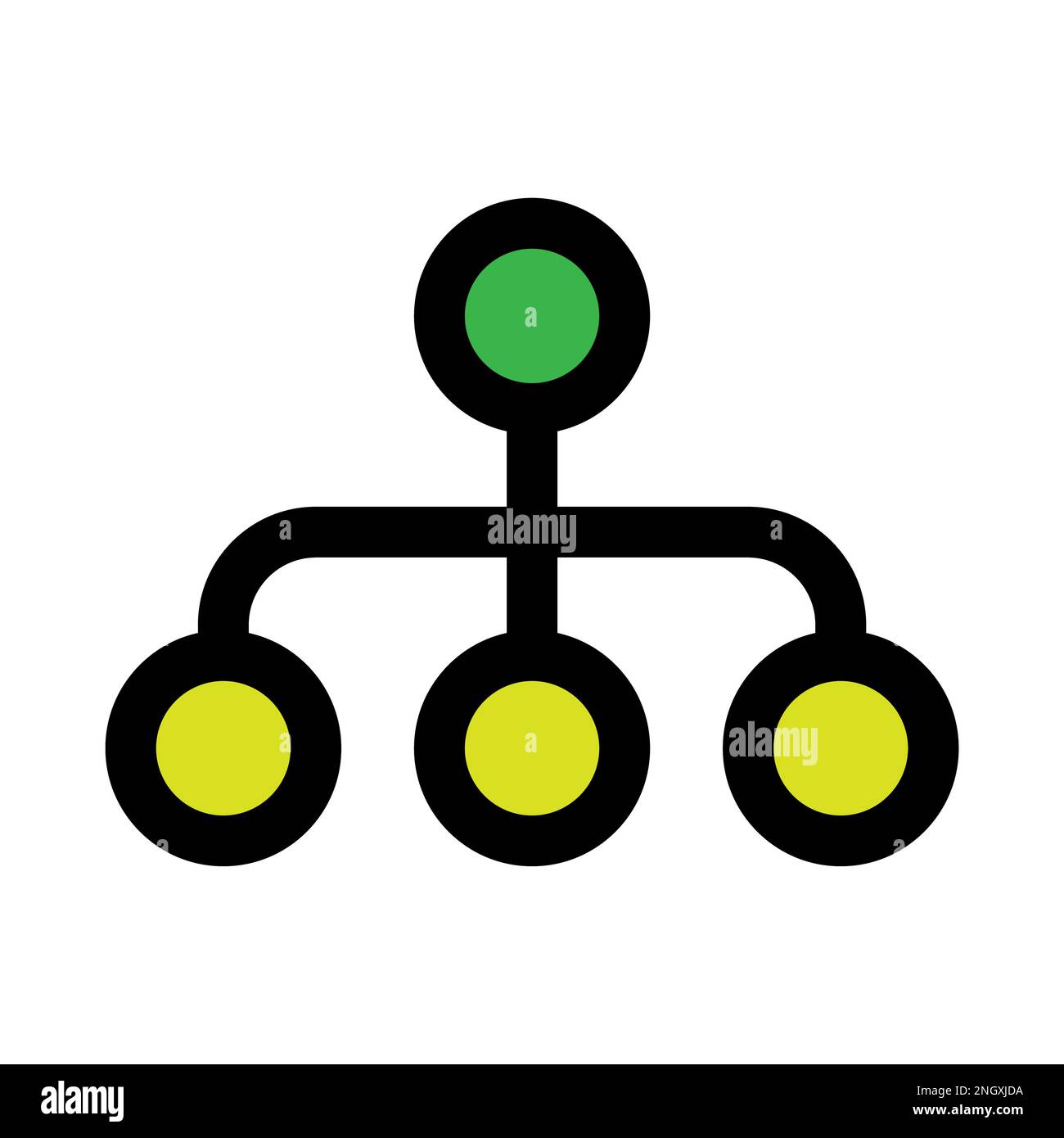 Data structure icon line isolated on white background. Black flat thin ...