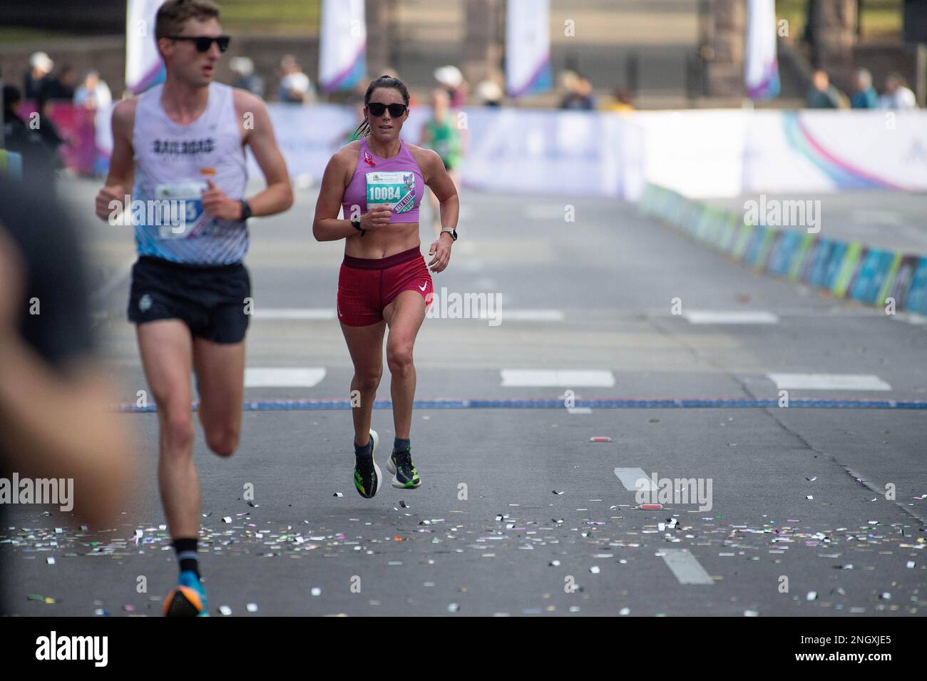 February 19, 2023: Allie kieffer (10084) takes the Half Marathon win ...