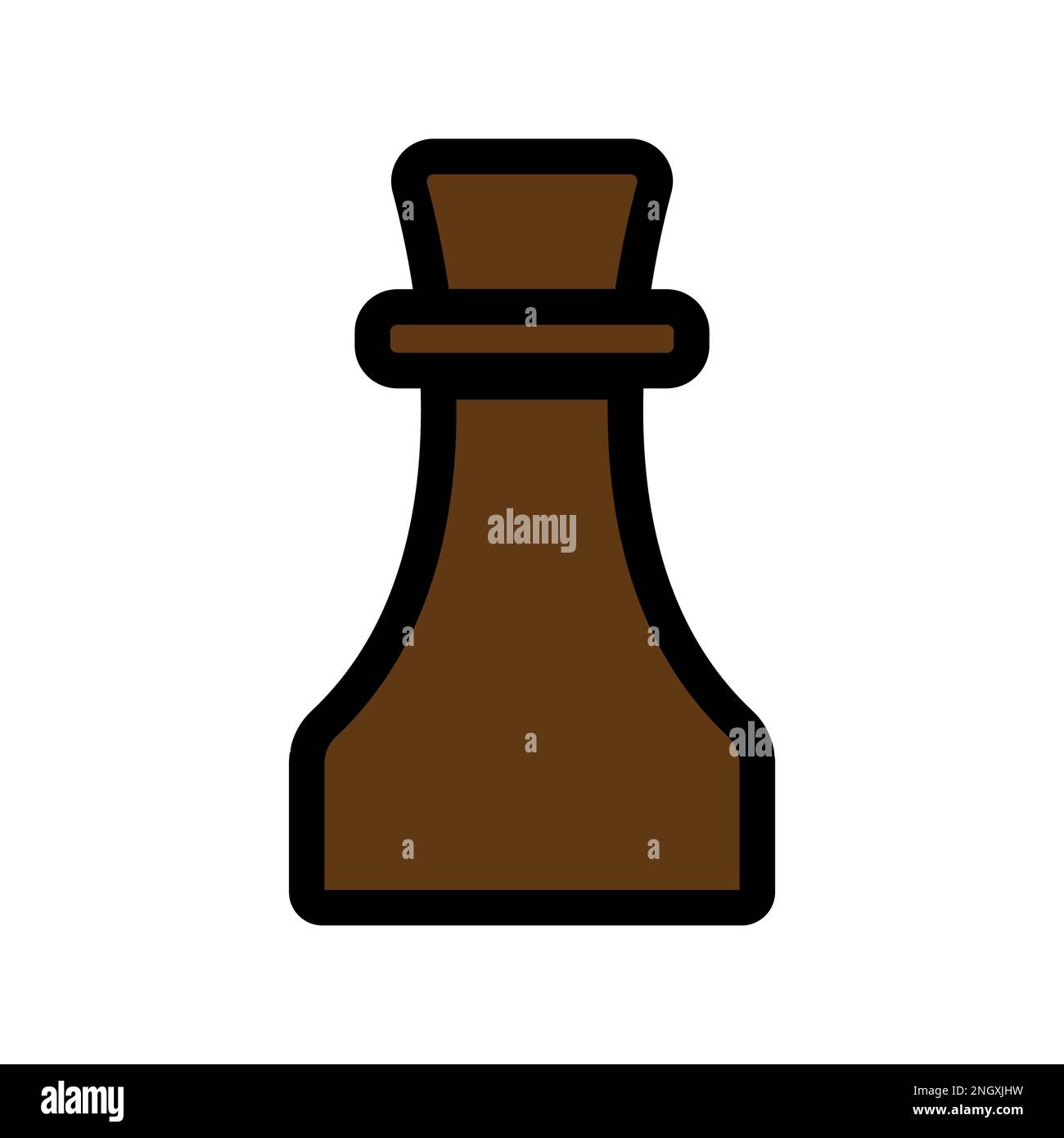 Chess icon line isolated on white background. Black flat thin icon on modern outline style ...