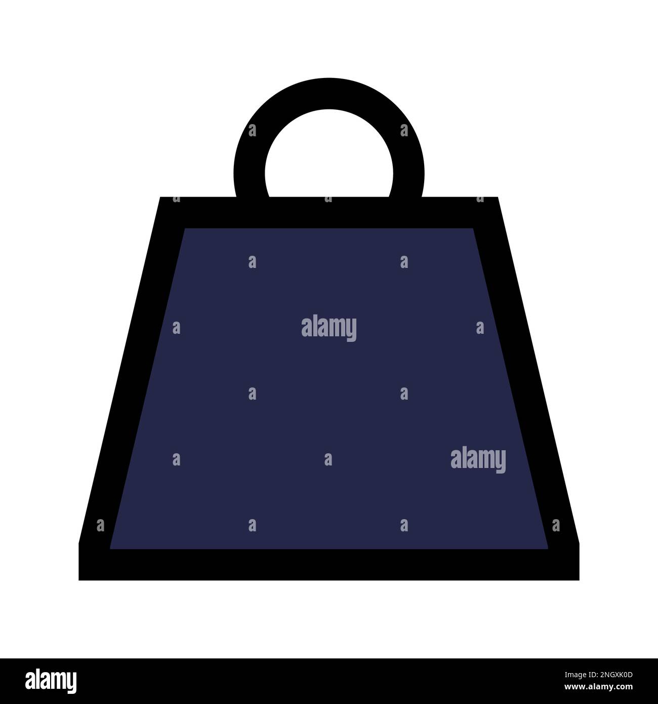 Weight icon line isolated on white background. Black flat thin icon on ...