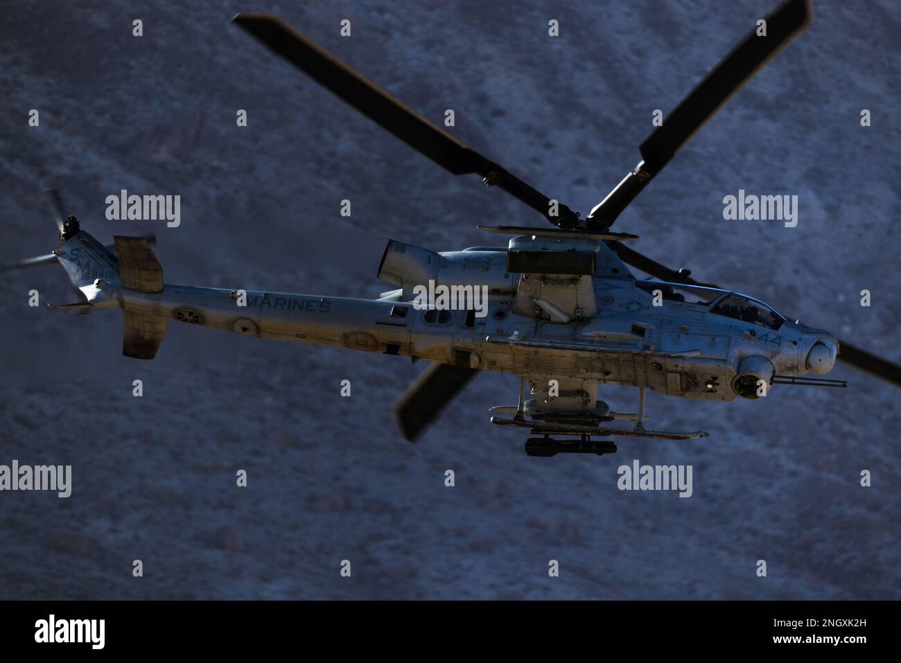 A U S Marine Ah 1z Viper Helicopter With Marine Light Attack