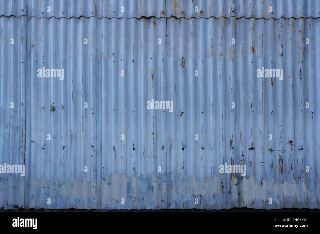Close-up of a rustic corrugated iron wall cladding background Stock ...