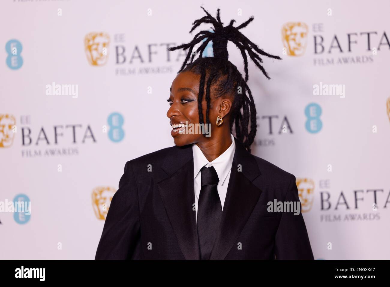 Little Simz poses for photographers at the 76th British Academy Film ...