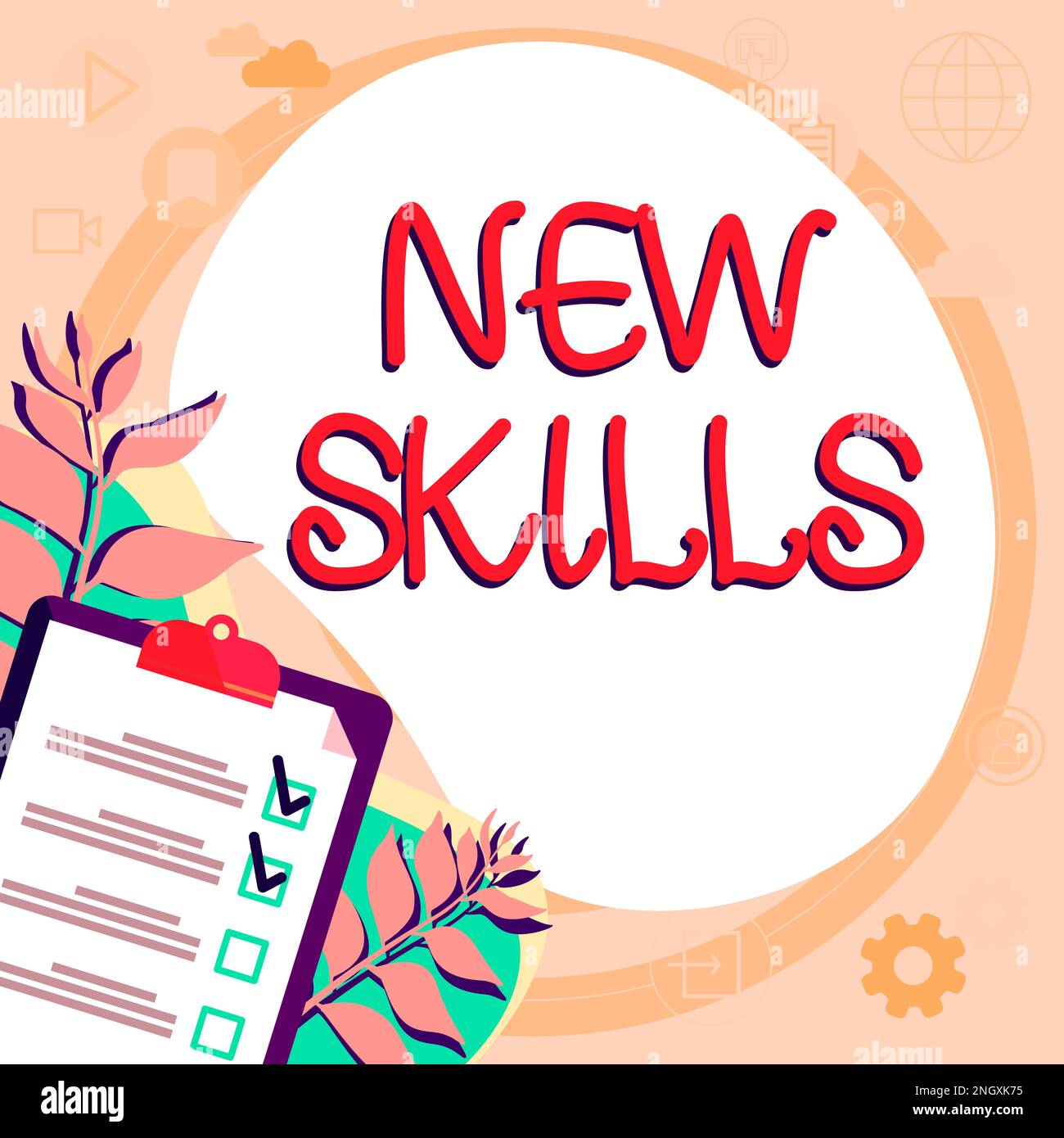 Sign displaying New Skills. Word for Recently Acquired Learned ...