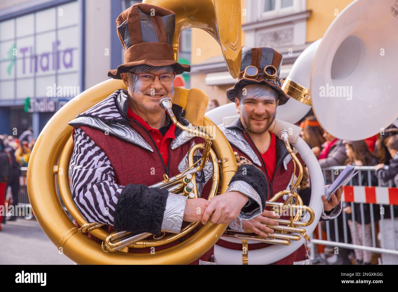 Villach, Austria - February 19, 2023: Carnival in Villach, Fasching ...