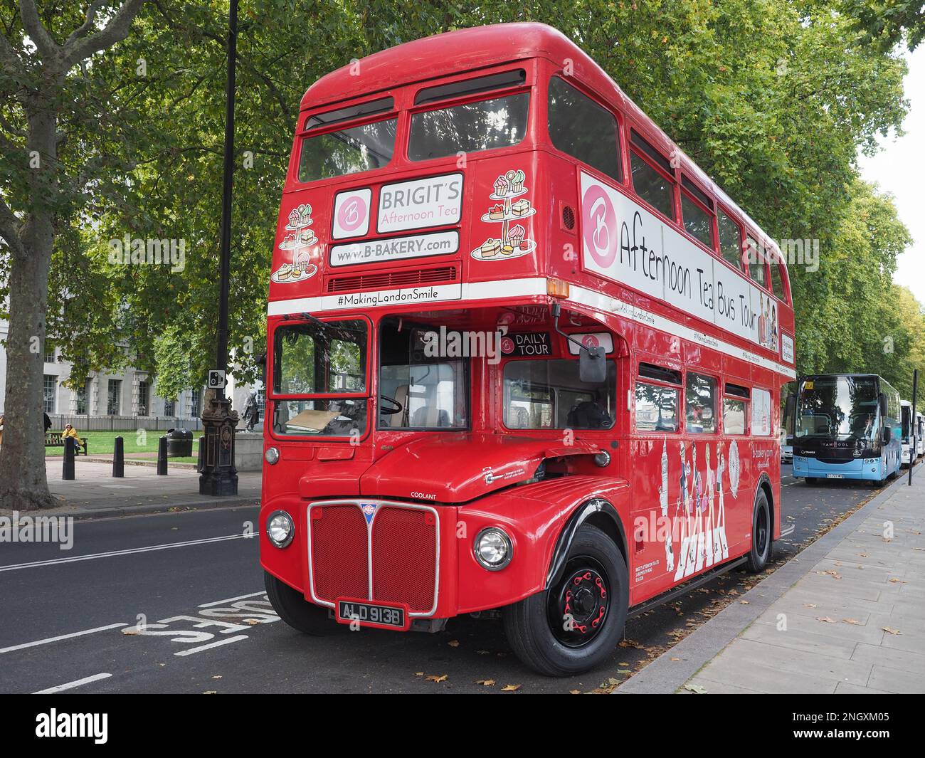 LONDON, UK - CIRCA OCTOBER 2022: Brigits Bakery afternoon tea bus tour ...