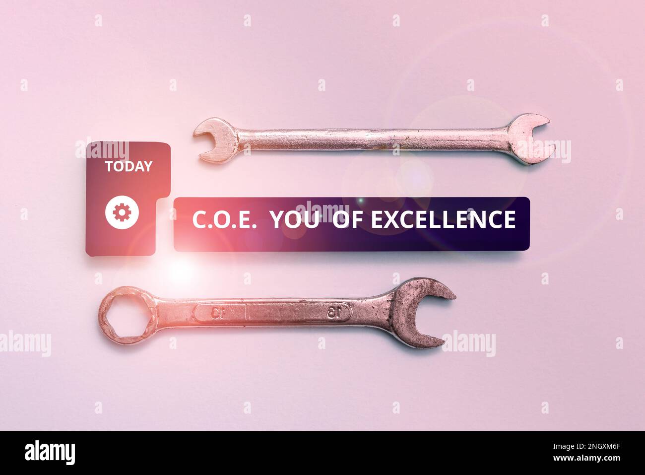 Conceptual display C.O.E. Center Of Excellence. Word for being alpha ...