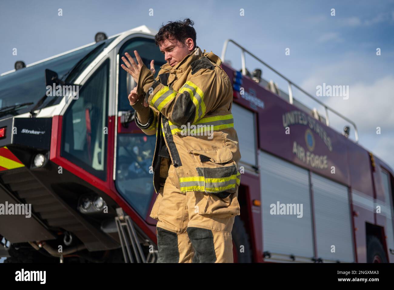 U.S. Air Force Staff Sgt. Hunter Larsen, 6th Civil Engineering Squadron ...