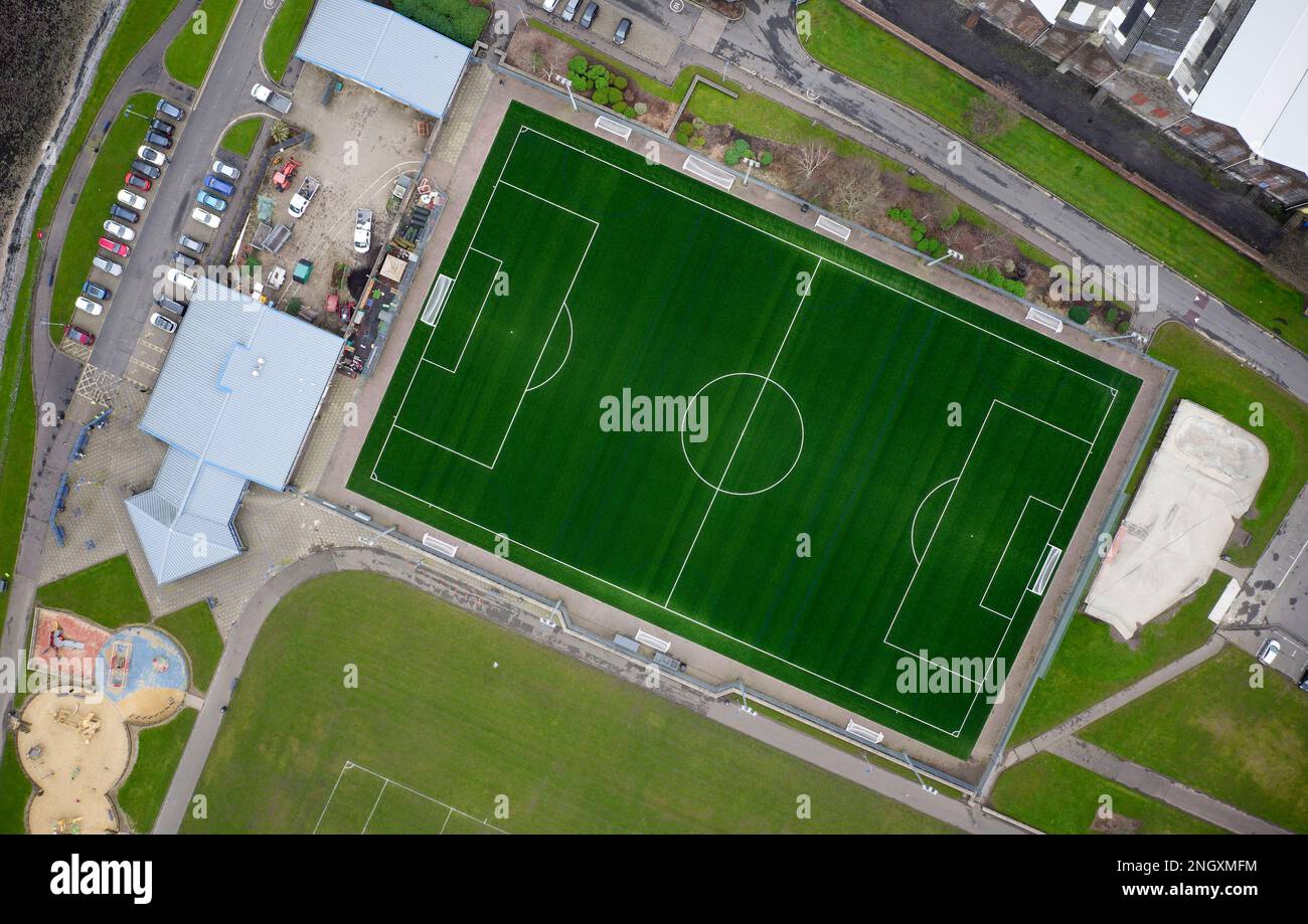 Football pitch aerial view from high above Stock Photo - Alamy